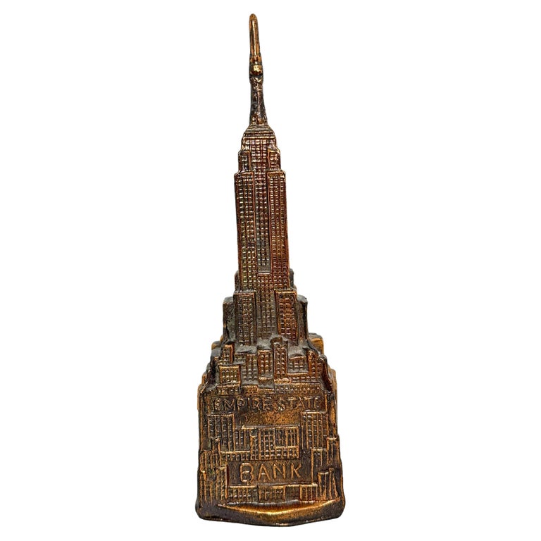 Empire State Building Souvenir Metal Money Box Piggy Bank Vintage ...