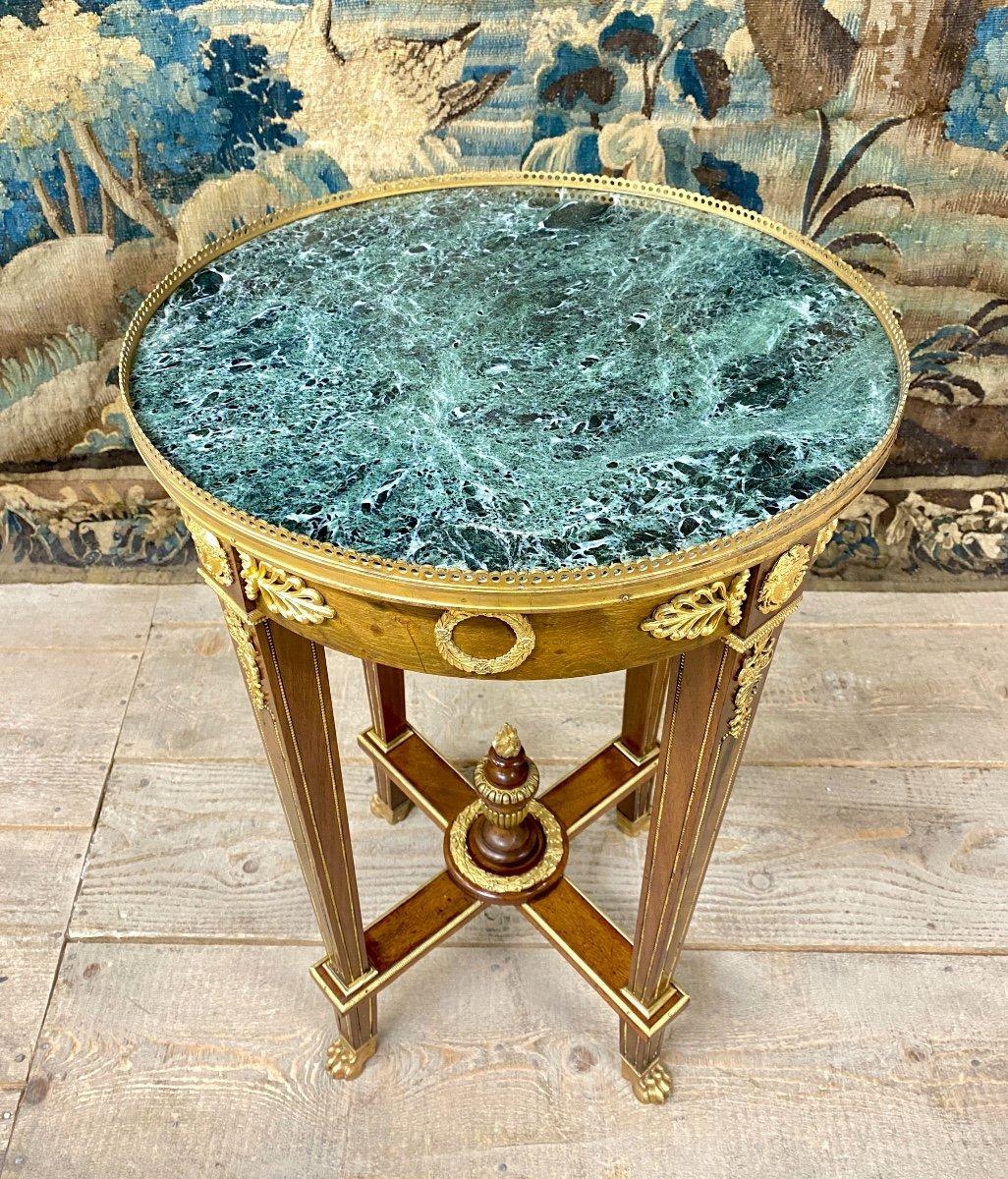 Empire Style Circular Pedestal Table, Napoleon III Period at 1stDibs