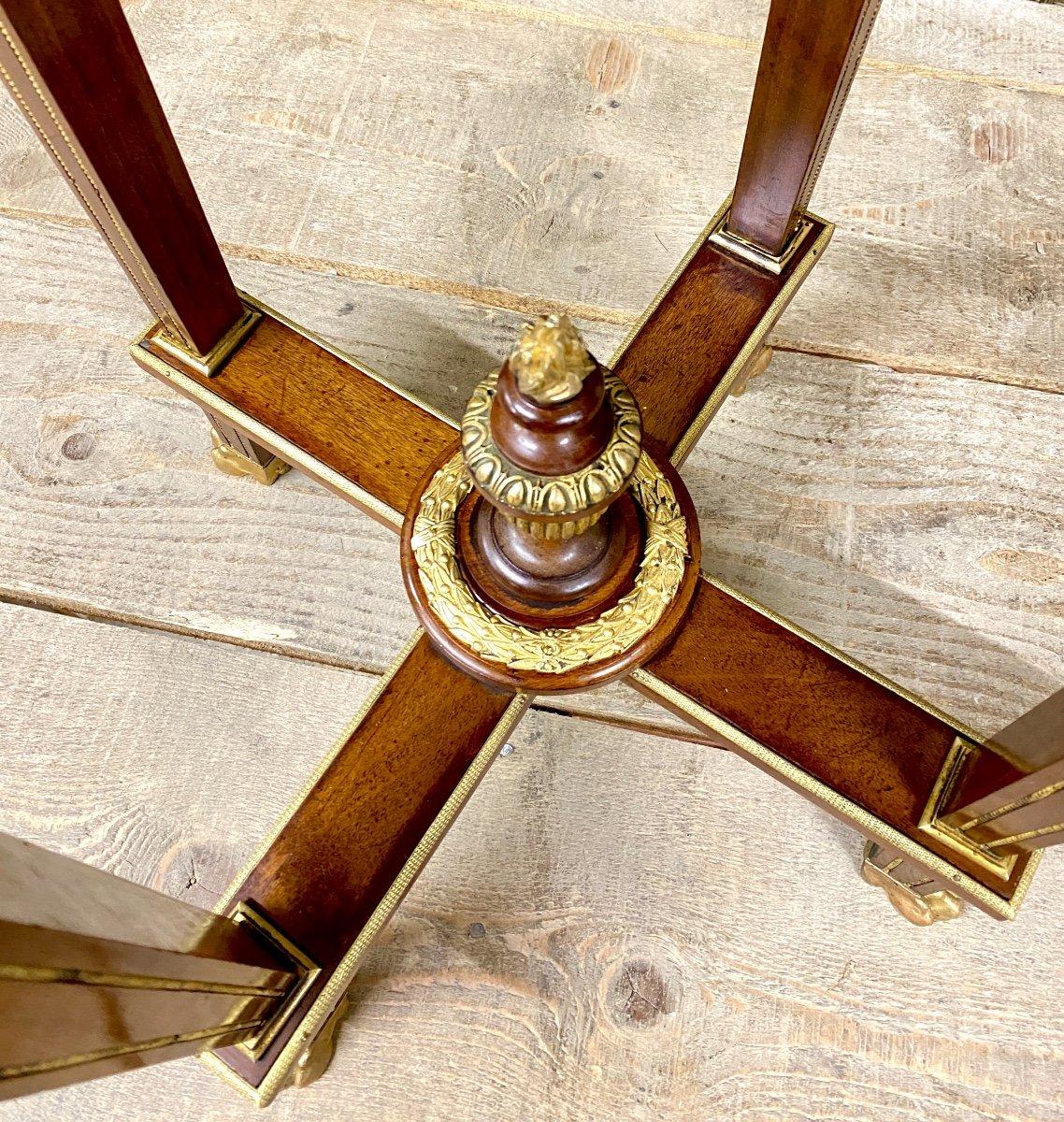 Empire Style Circular Pedestal Table, Napoleon III Period at 1stDibs