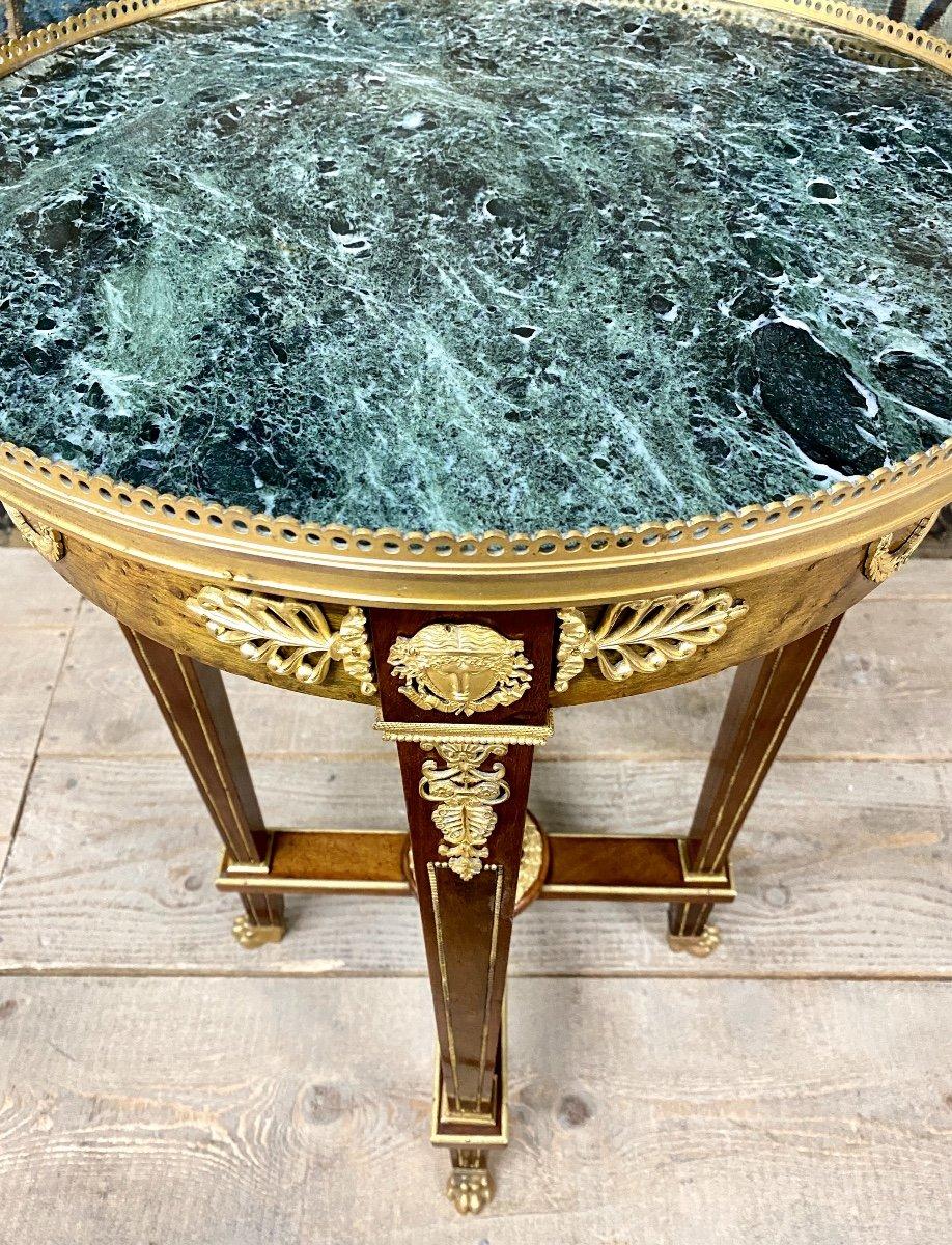 Empire Style Circular Pedestal Table, Napoleon III Period at 1stDibs