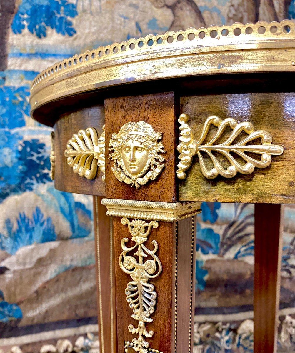 Empire Style Circular Pedestal Table, Napoleon III Period at 1stDibs