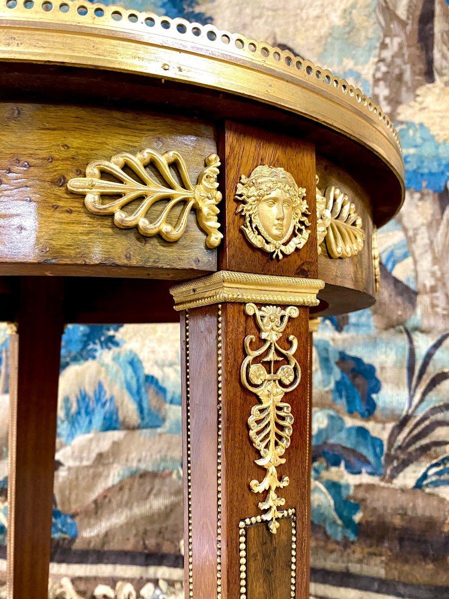 Empire Style Circular Pedestal Table, Napoleon III Period at 1stDibs
