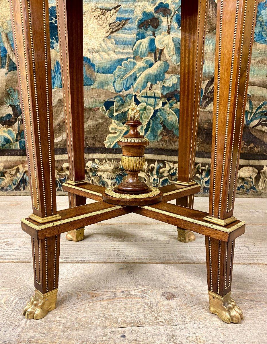 Empire Style Circular Pedestal Table, Napoleon III Period at 1stDibs