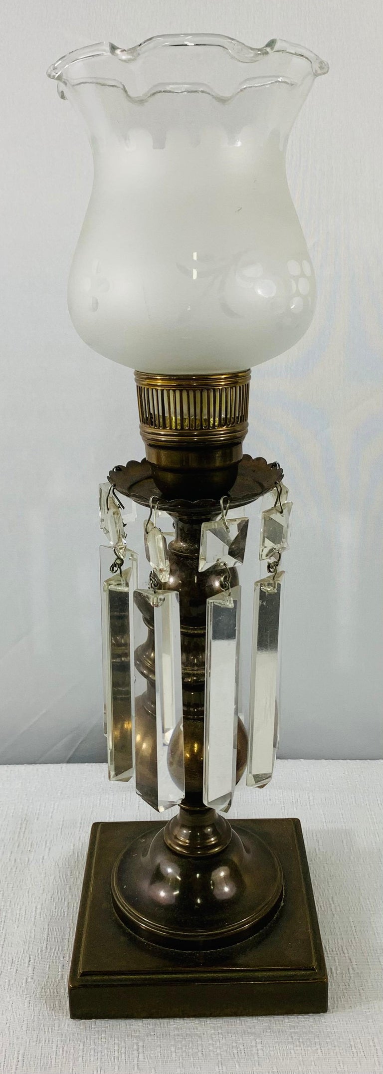 Empire Style English Hurricane Table Lamps For Sale at 1stDibs