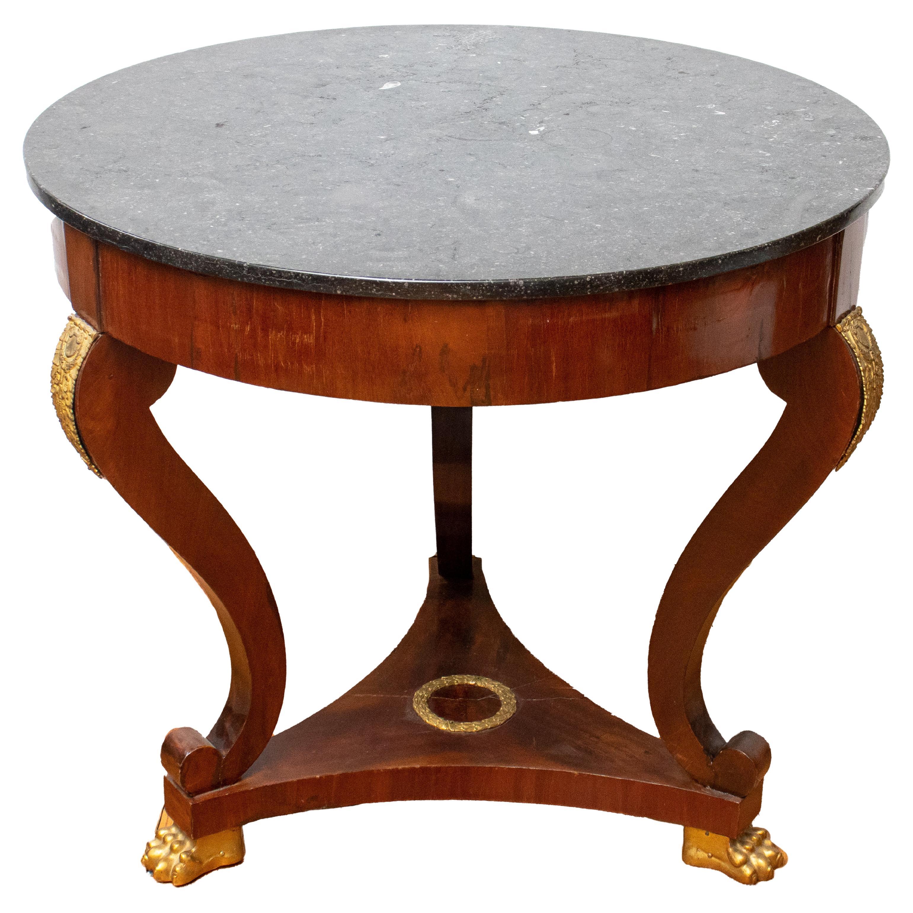 Empire Style Marble Side Table at 1stDibs