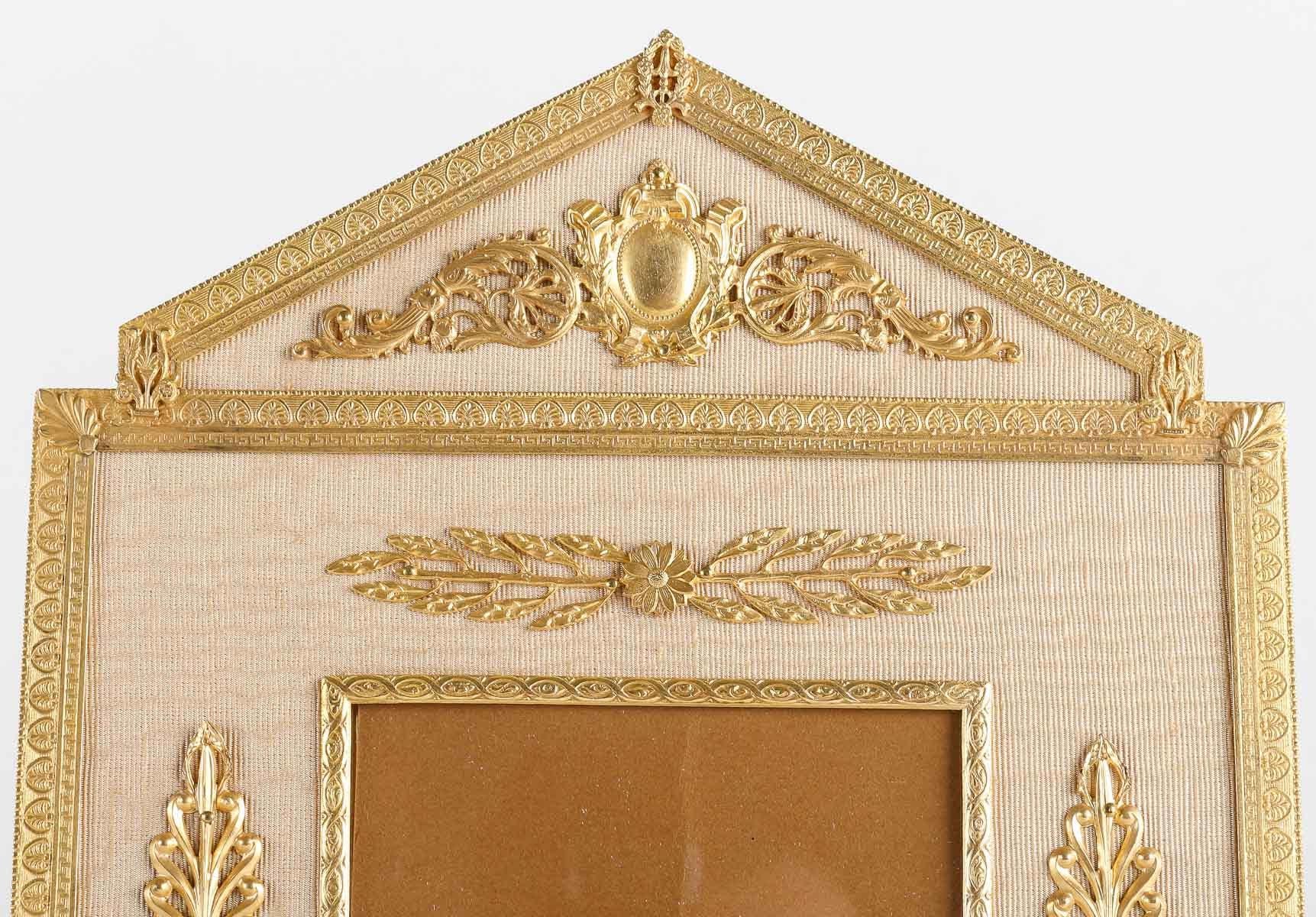 Empire Style Gilt Bronze Photo Frame, 19th Century. For Sale at 1stDibs