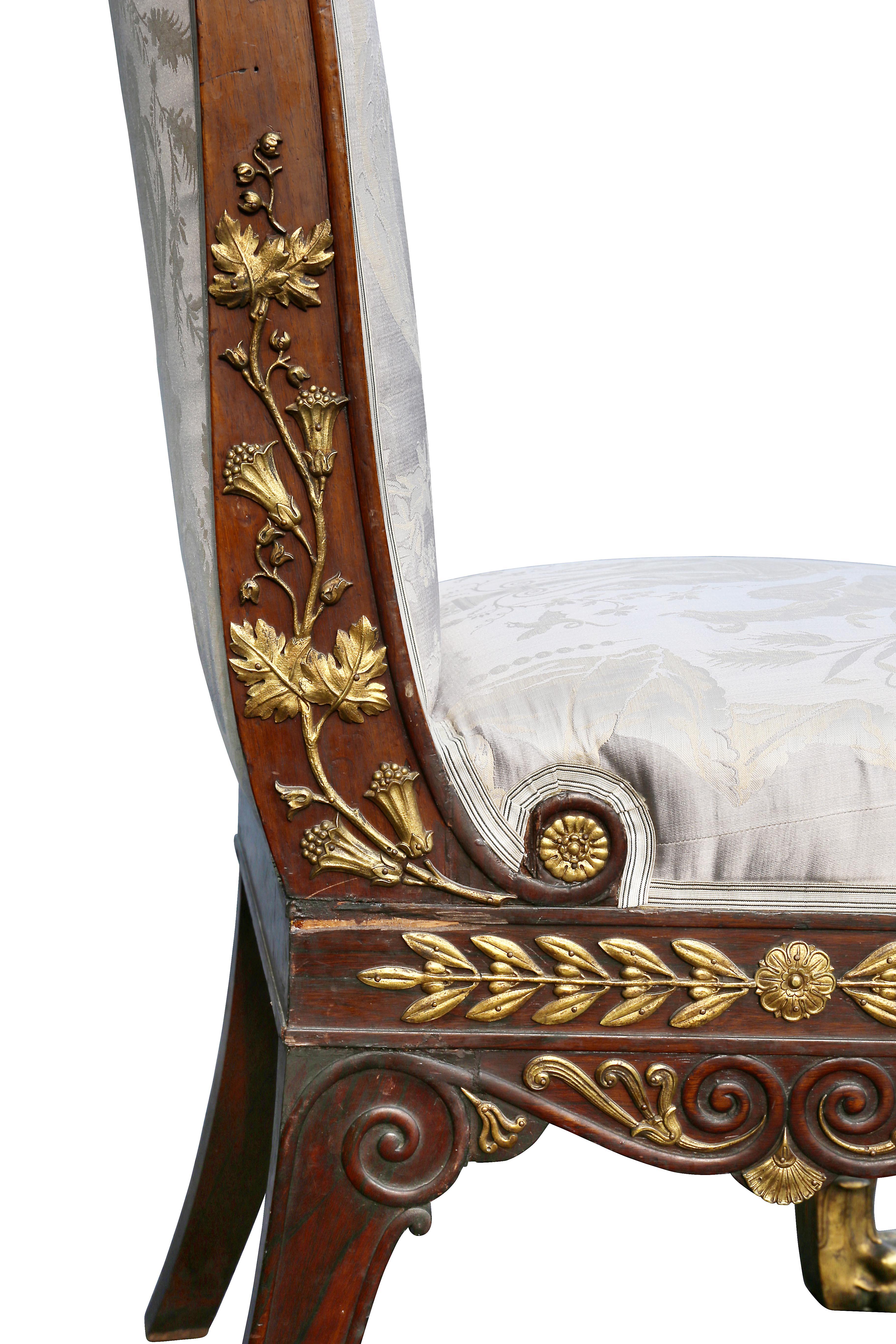 Empire Style Mahogany and Ormolu-Mounted Side Chair For Sale at 1stDibs ...
