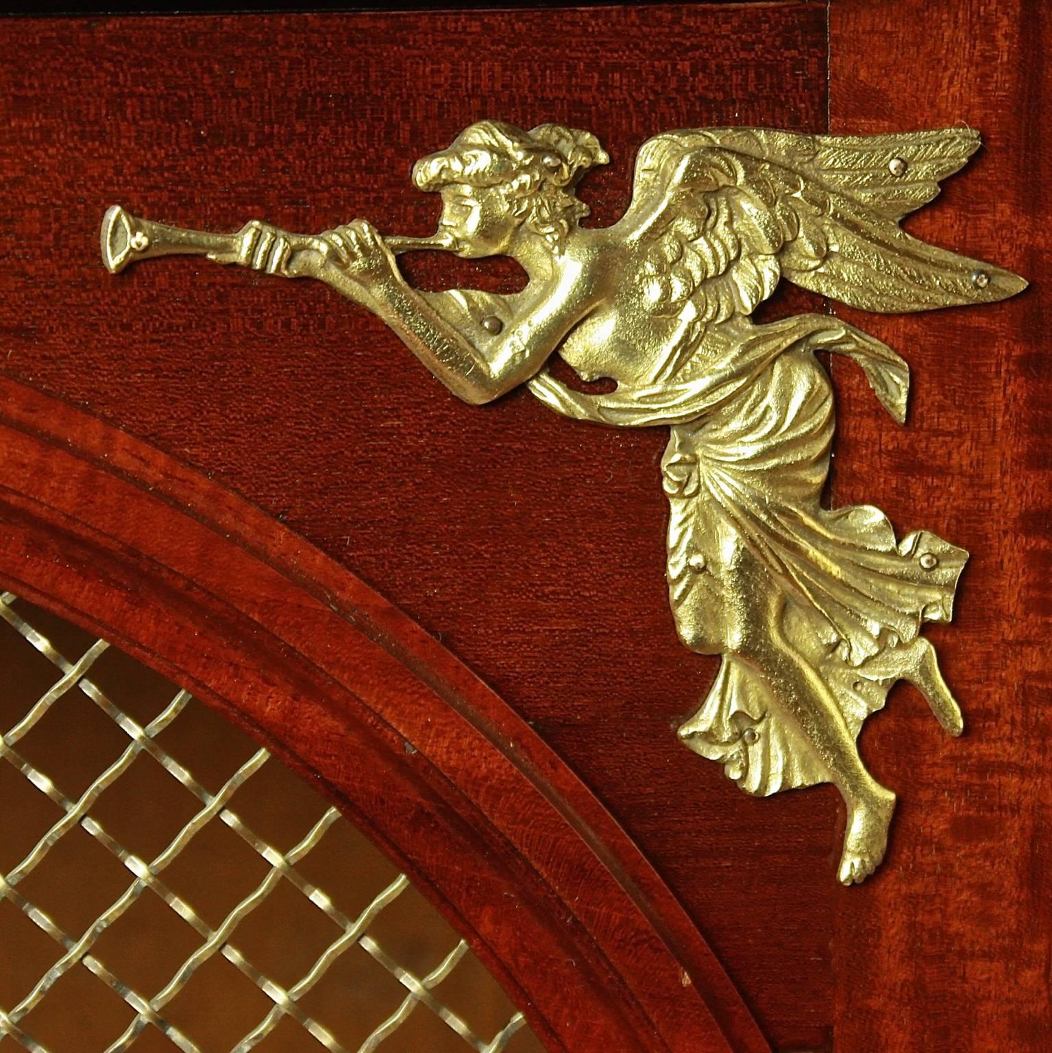 Empire Style Mahogany Bronze Female Busts Library or Bibliotheque ...