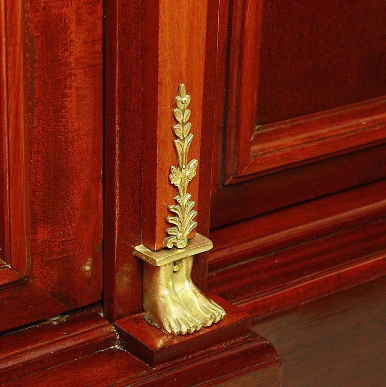Empire Style Mahogany Bronze Female Busts Library or Bibliotheque ...