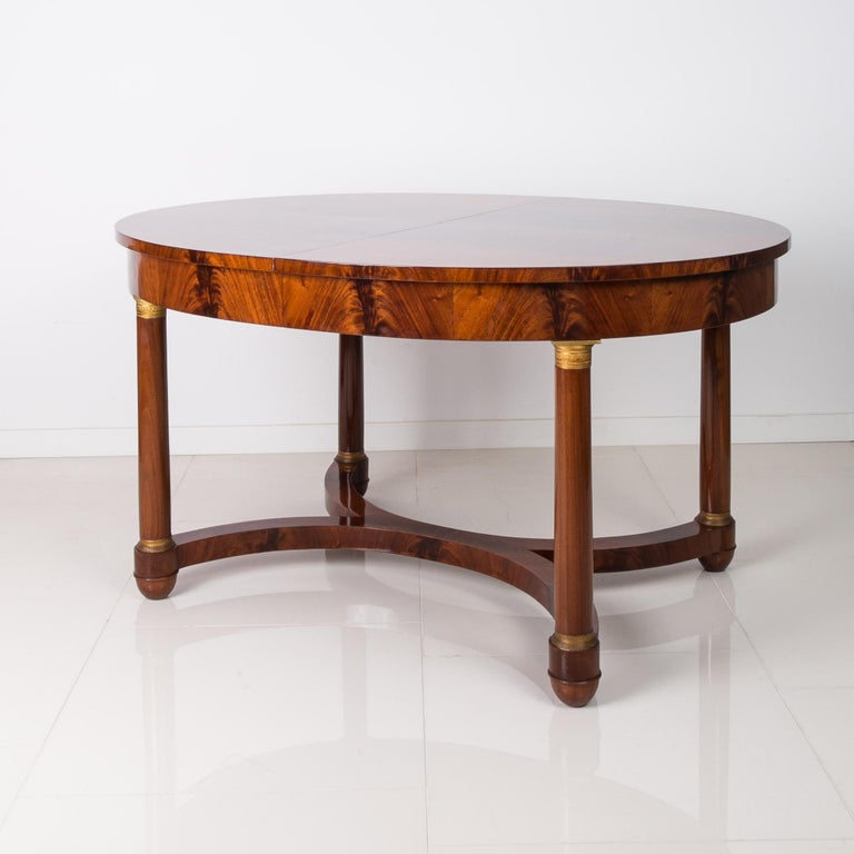 Empire Style Round Extendable Table, France, 19th Century at 1stDibs
