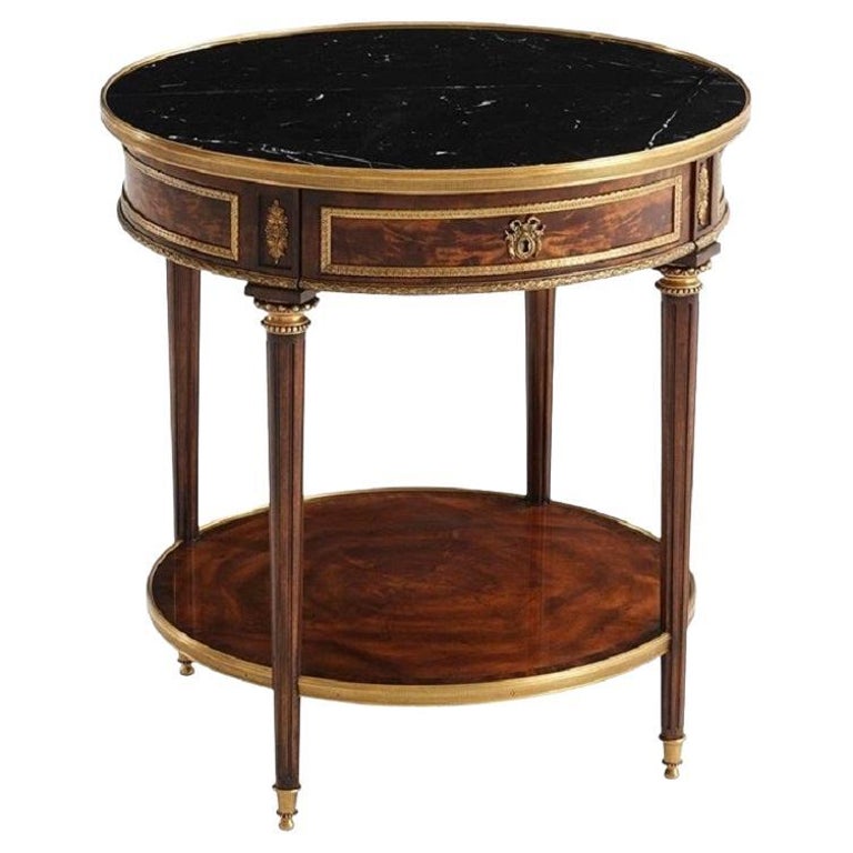 Empire Style Theodore Alexander Gilt Bronze Marble Mahogany Side Table ...