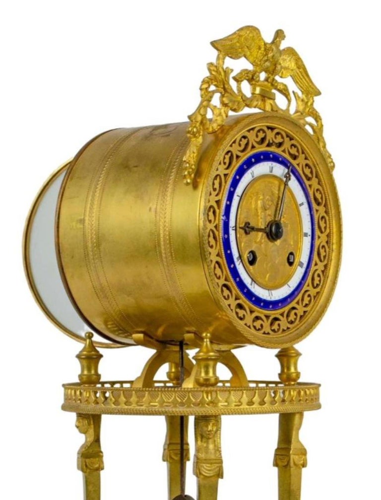 Empire Temple Clock, France, 19th Century For Sale at 1stDibs