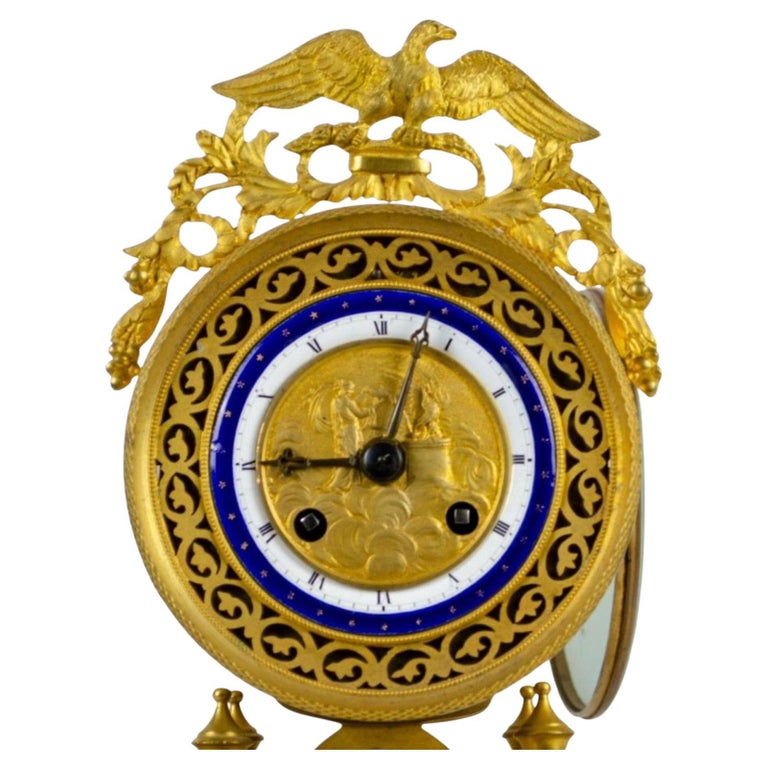 Empire Temple Clock, France, 19th Century For Sale at 1stDibs