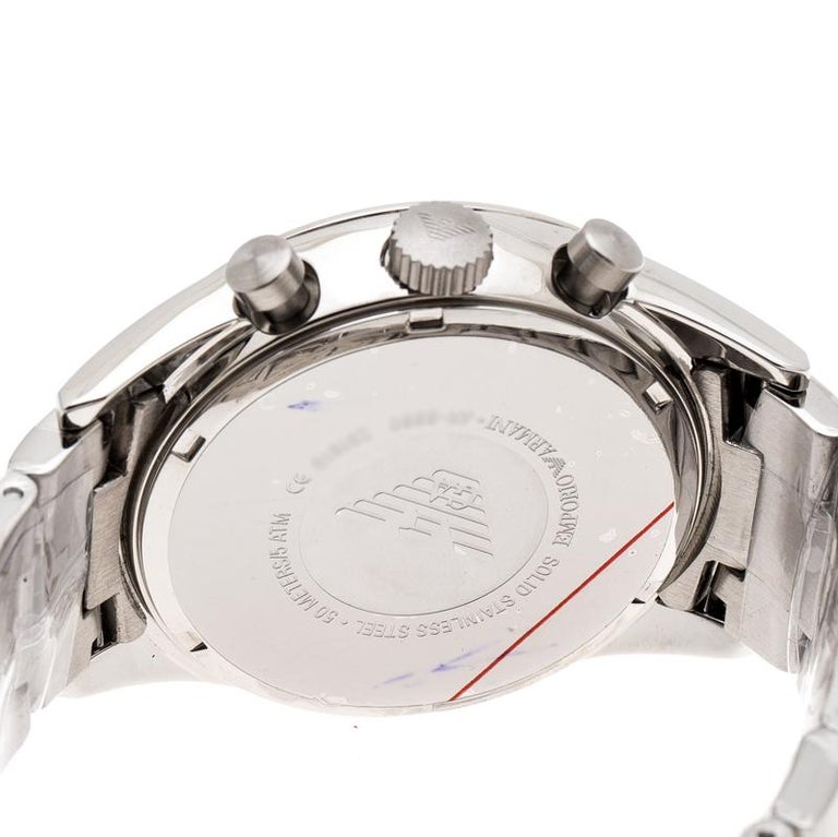 Emporio Armani Black Stainless Steel AR5980 Men's Wristwatch 43 mm For ...