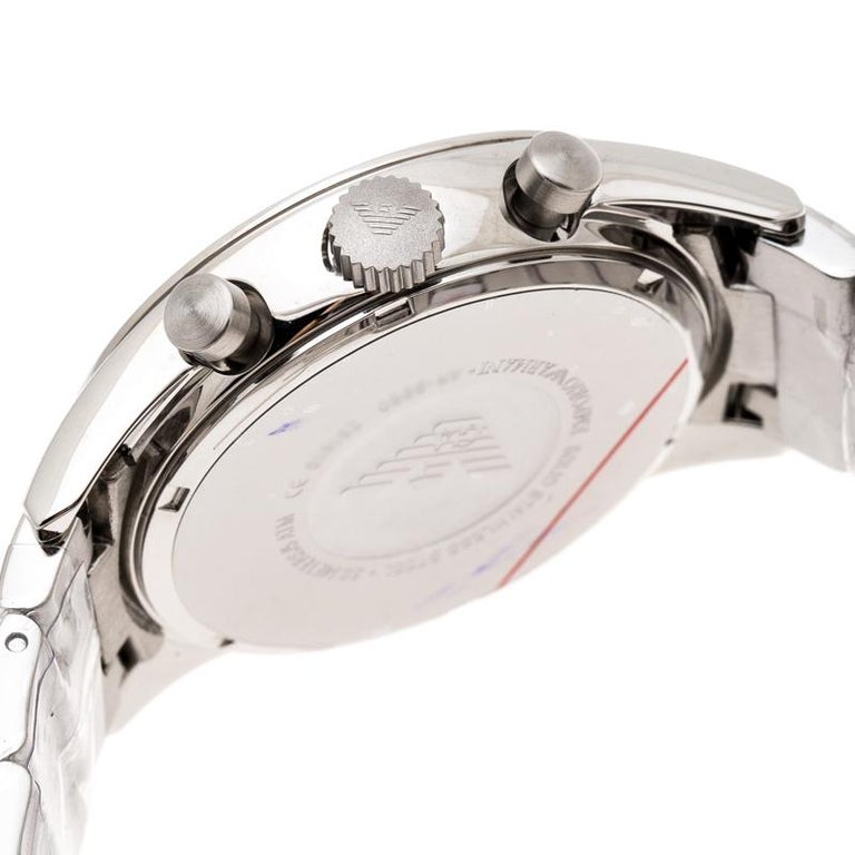 Emporio Armani Black Stainless Steel AR5980 Men's Wristwatch 43 mm For ...