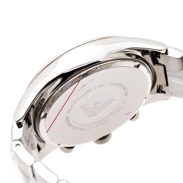 Emporio Armani Black Stainless Steel AR5980 Men's Wristwatch 43 mm For ...