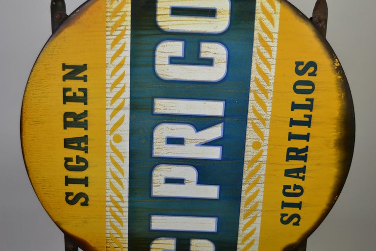 Porcelain Advertising Signs for Cigars, two enamel signs on original ...