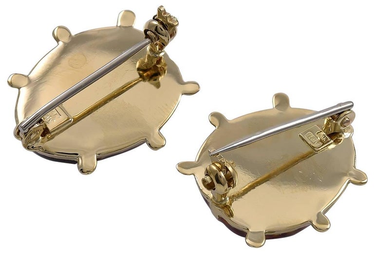 Enamel and Gold Lady Bug Pins at 1stDibs