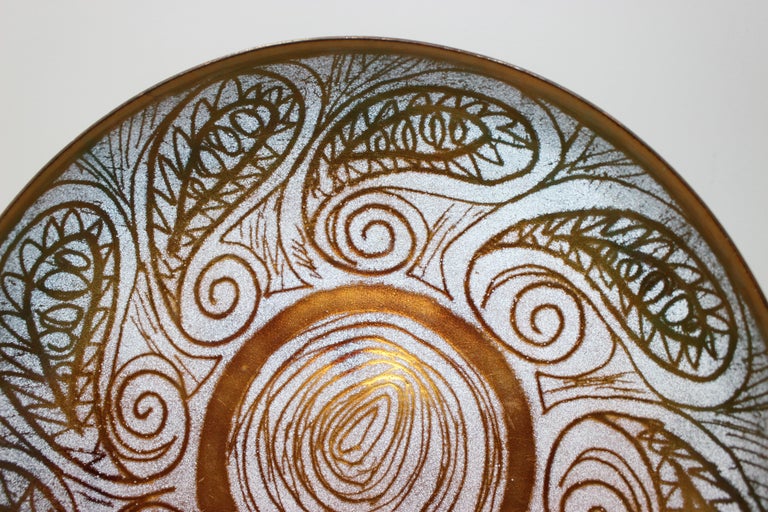 Enamel on Copper Bowl at 1stDibs