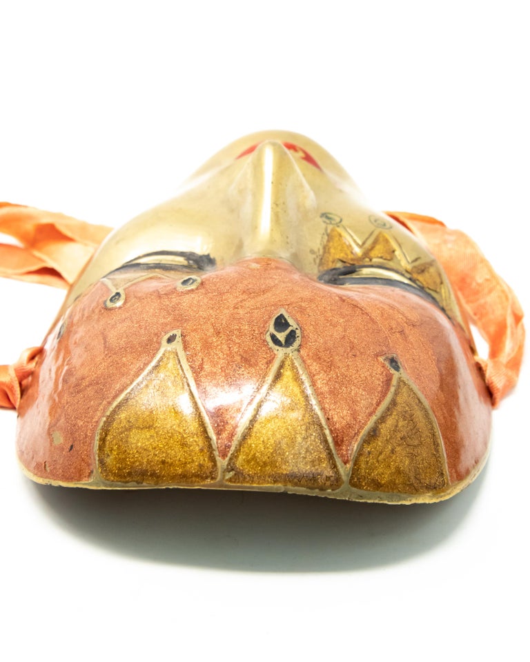Enamel over Brass Masquerade Masks with Ribbon For Sale at 1stDibs ...