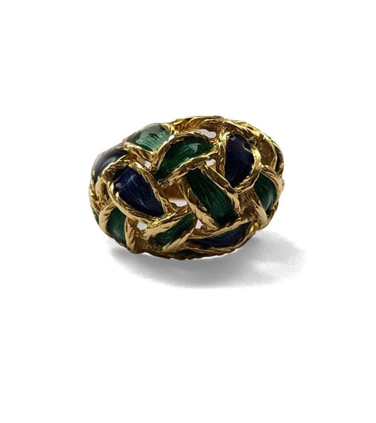 Kutchinsky Enamel Ring For Sale at 1stDibs