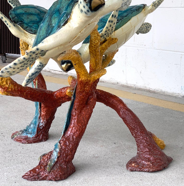 Enameled Bronze Sea Turtle Coffee Table For Sale at 1stDibs | sea ...