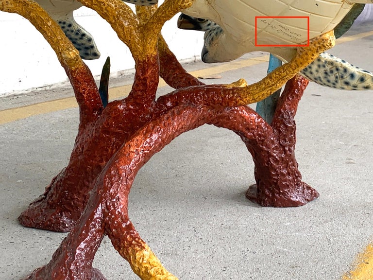 Enameled Bronze Sea Turtle Coffee Table For Sale at 1stDibs | sea ...