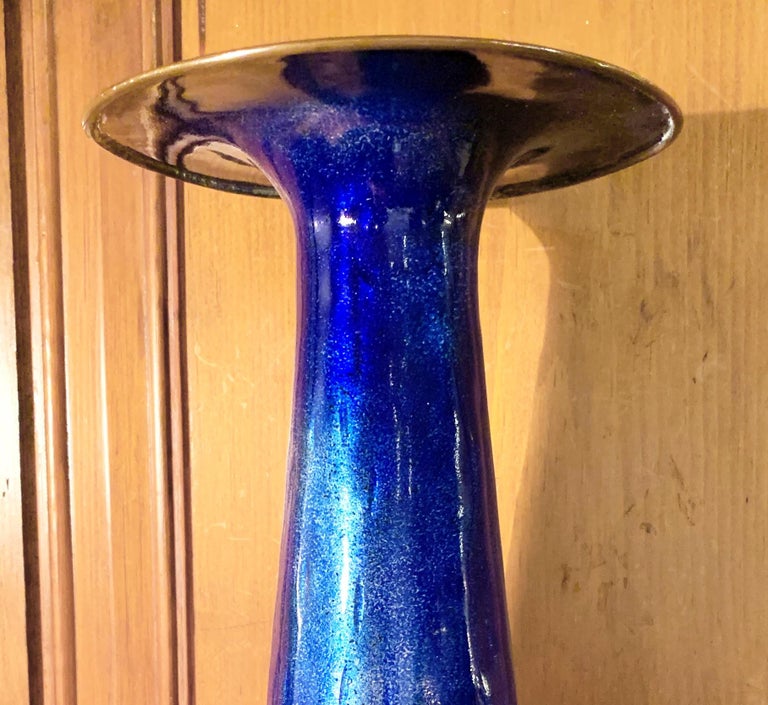 Gio Ponti and Paolo De Poli Rare Enameled Copper Vase For Sale at 1stDibs