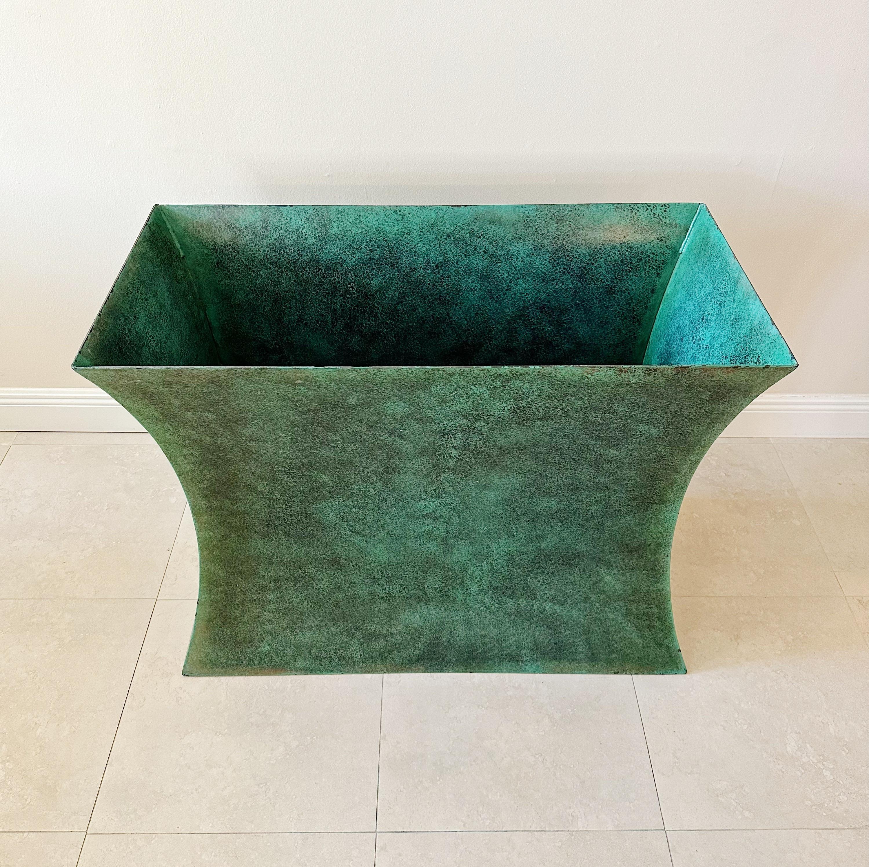 Enameled Faux Bronze Finish Metal Hourglass Dining Table Base For Sale ...