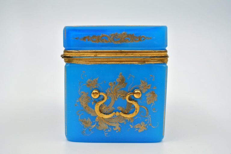 Enameled Opaline Box at 1stDibs