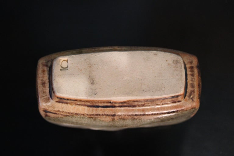 Enamelled Stoneware Vase by Pierre Culot, circa 1970 at 1stDibs