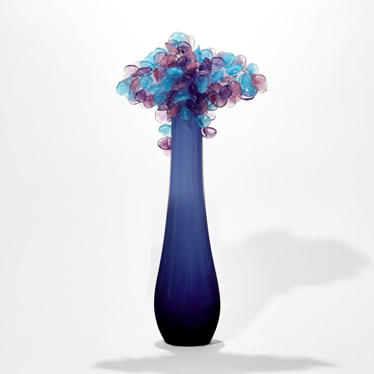 Enchanted Dawn in Iron Blue, a Unique Glass Tree Sculpture by Louis ...