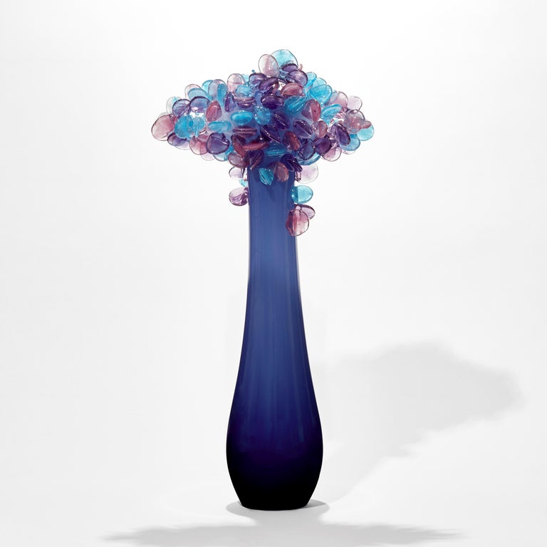 Enchanted Dawn in Iron Blue, a Unique Glass Tree Sculpture by Louis ...