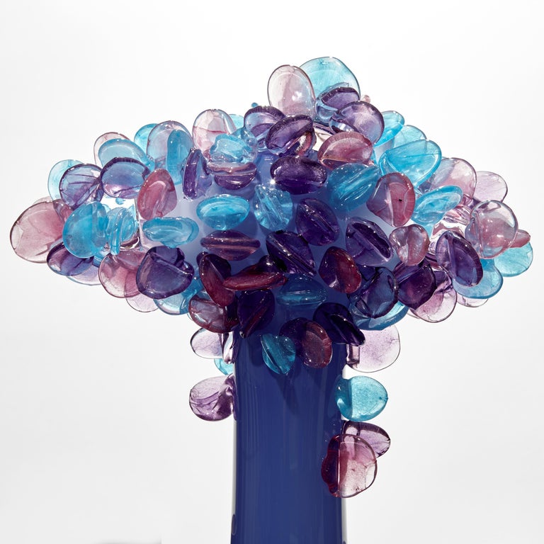 Enchanted Dawn in Iron Blue, a Unique Glass Tree Sculpture by Louis ...