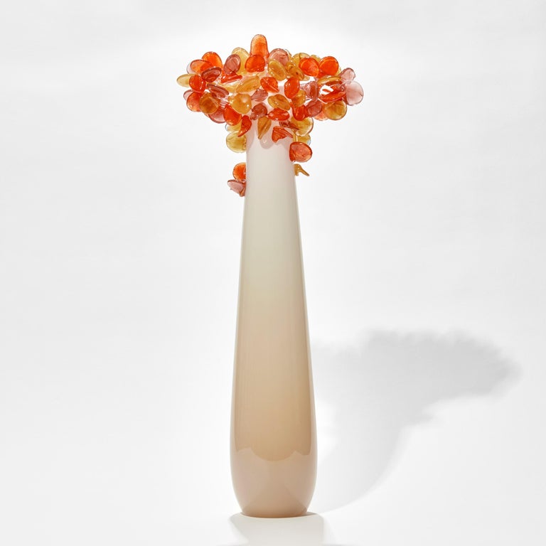Enchanted Dawn in Oranges i, an Abstract Glass Tree Sculpture by Louis ...