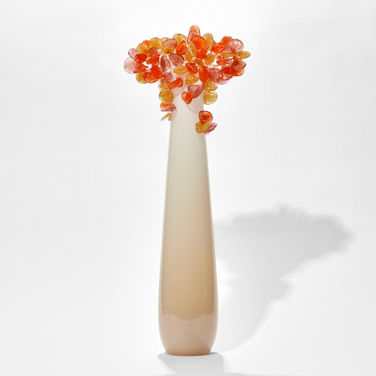 Enchanted Dawn in Oranges i, an Abstract Glass Tree Sculpture by Louis ...