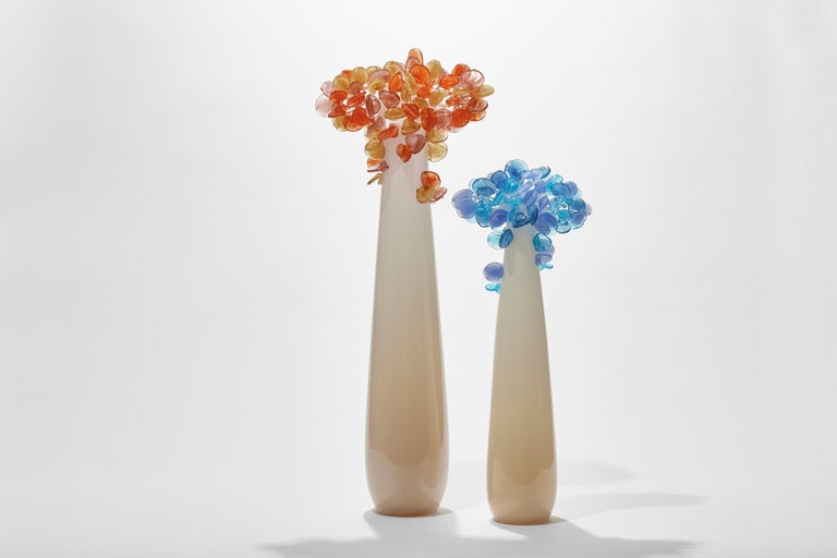 Enchanted Dawn in Oranges i, an Abstract Glass Tree Sculpture by Louis ...