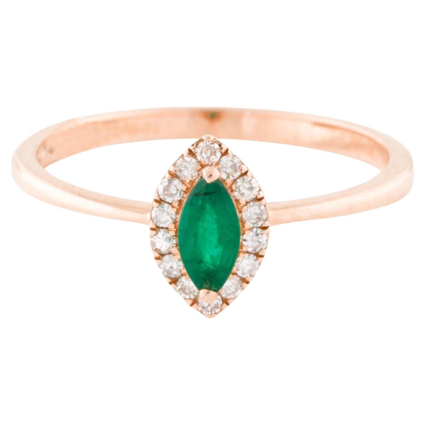 "Enchanted Forest Ferns Emerald and Diamond Ring" For Sale at 1stDibs