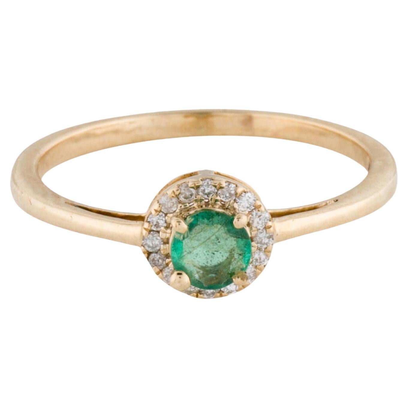 "Enchanted Forest Ferns Emerald and Diamond Ring" For Sale at 1stDibs