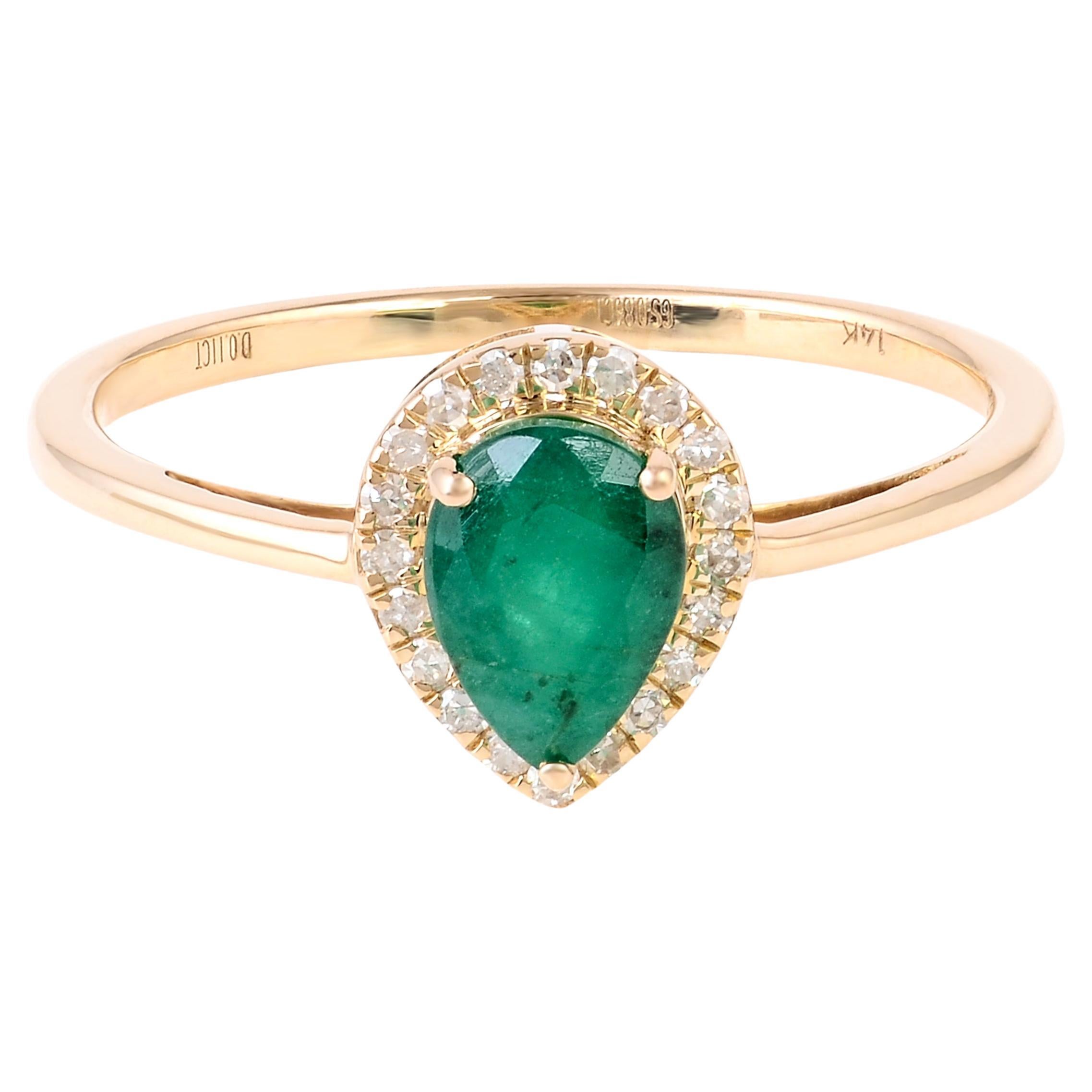 Enchanted Forest Ferns Emerald and Diamond Ring For Sale at 1stDibs