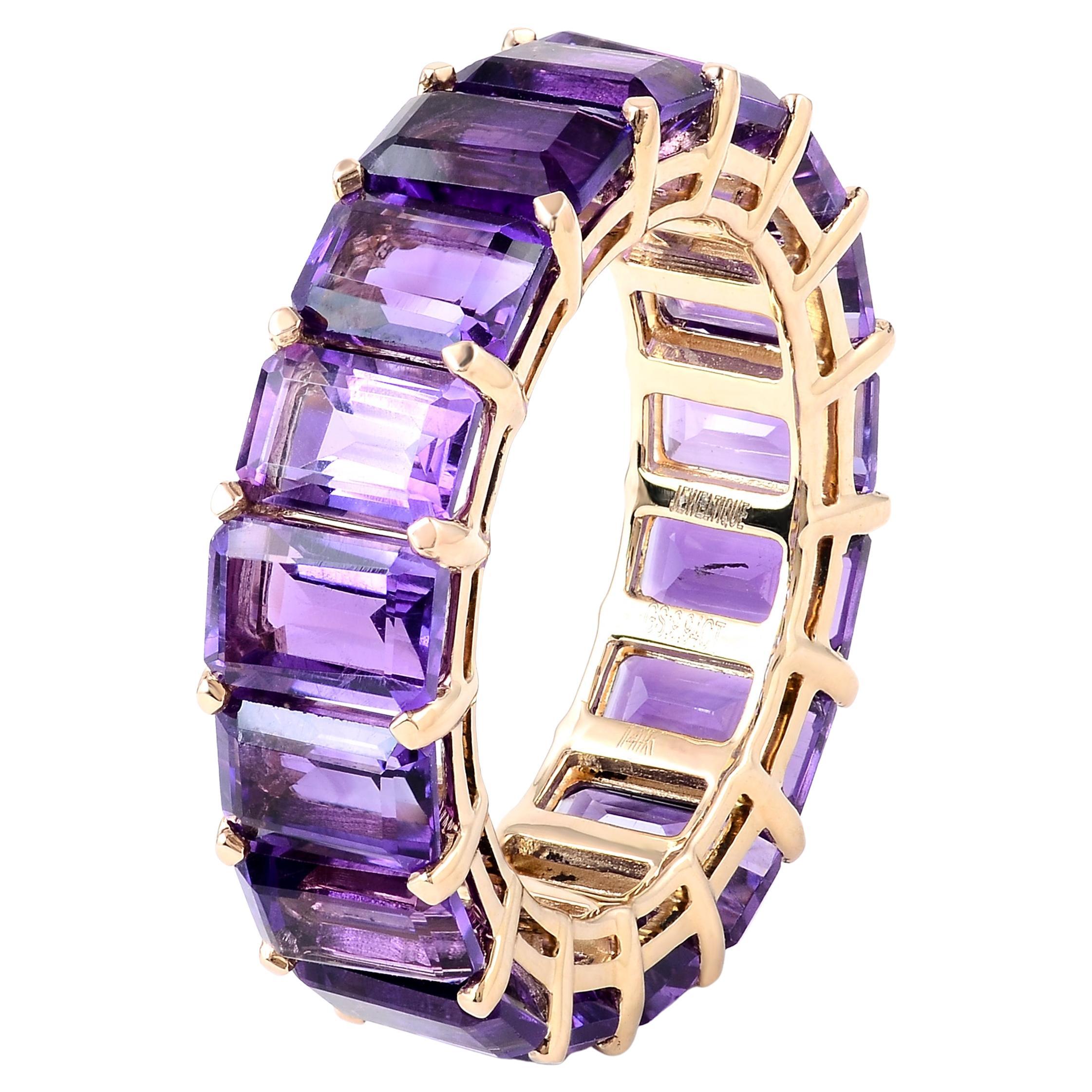 Blooms of Passion: Rubylite Octagon Ring in 14K Yellow Gold For Sale at ...