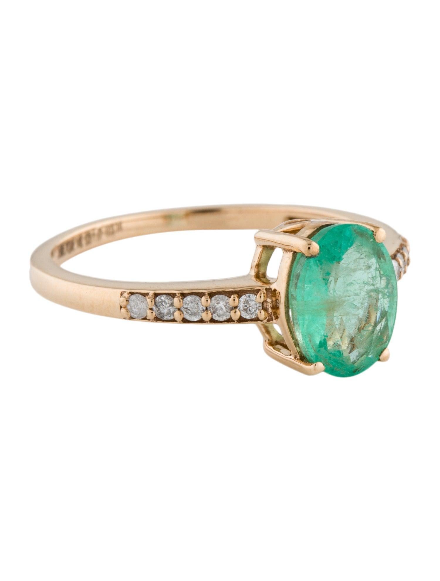 Enchanting Forest Ferns Emerald and Diamond Ring For Sale at 1stDibs