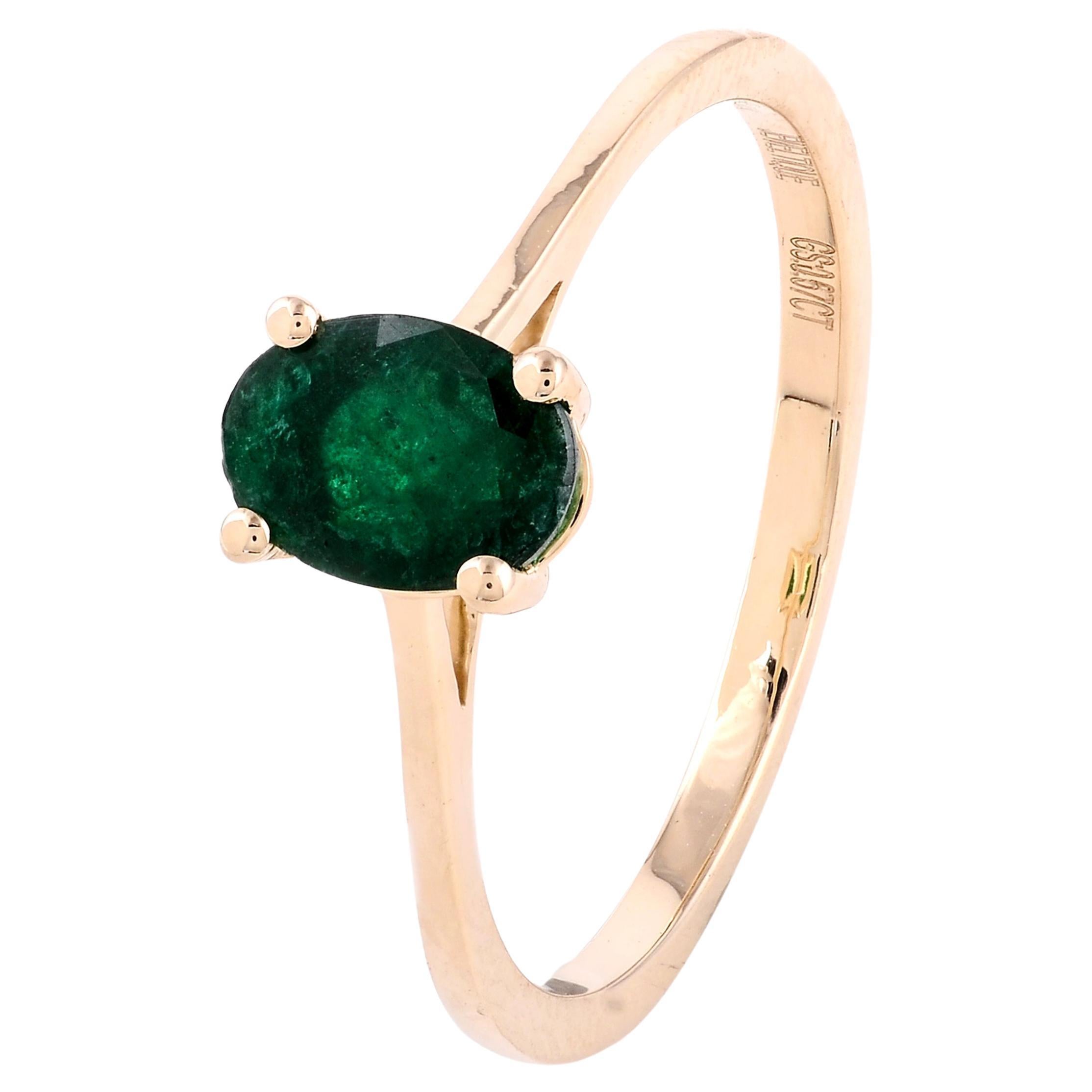 Enchanted Forest Ferns Emerald and Diamond Ring For Sale at 1stDibs