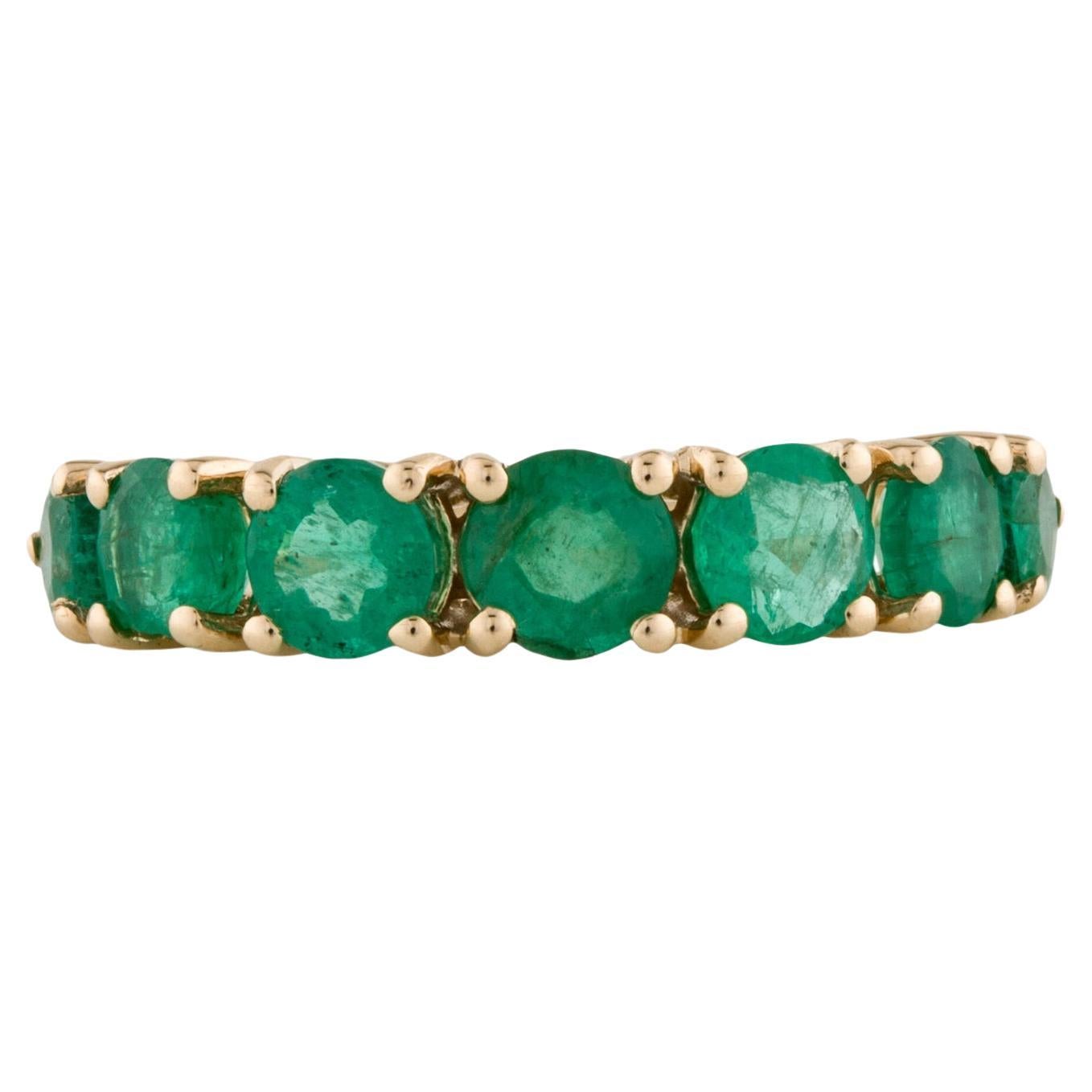 Enchanted Forest Ferns Emerald Ring in 14k Gold For Sale at 1stDibs