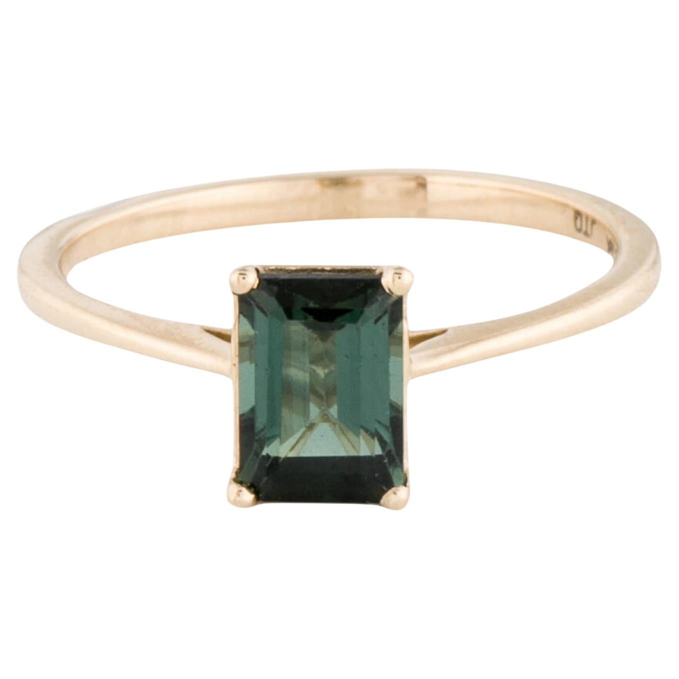 "Enchanting Forest: Rainbow Gemstone Radiance Green Tourmaline Ring" For Sale at 1stDibs