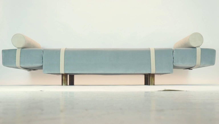 Enchanting Velvet Daybed with Suede Cushions by Arch. Mario Loreti ...