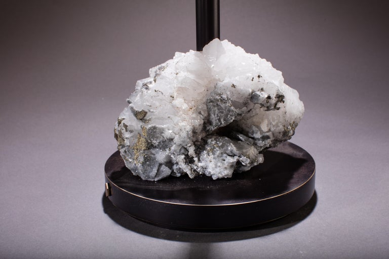 End/Drinks Table with Mica and Quartz Base with Glass Top For Sale at ...