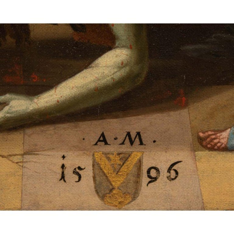 End of 16th Century Flagellation Roman school Painting Oil on Canvas at ...