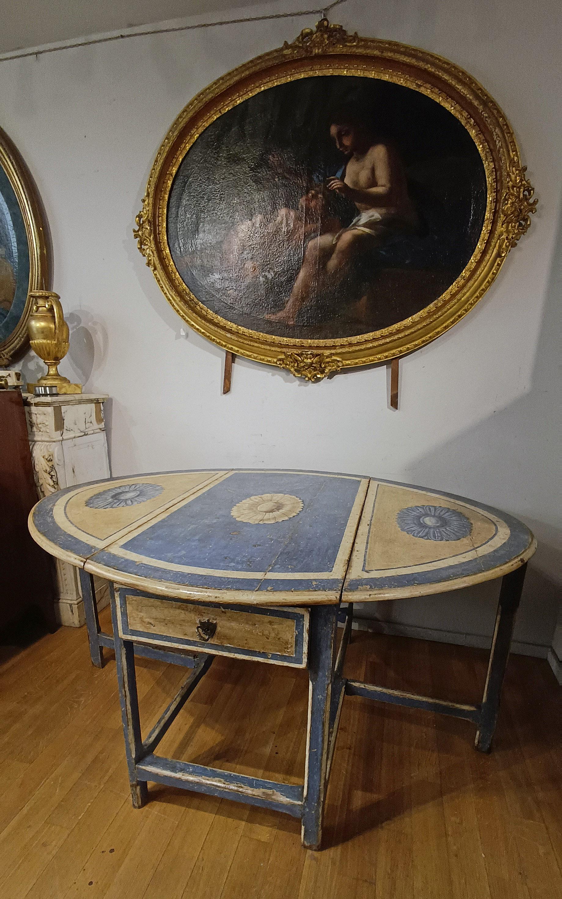 END OF 17th-EARLY 18th CENTURY PAINTED OPENABLE TABLE For Sale at 1stDibs