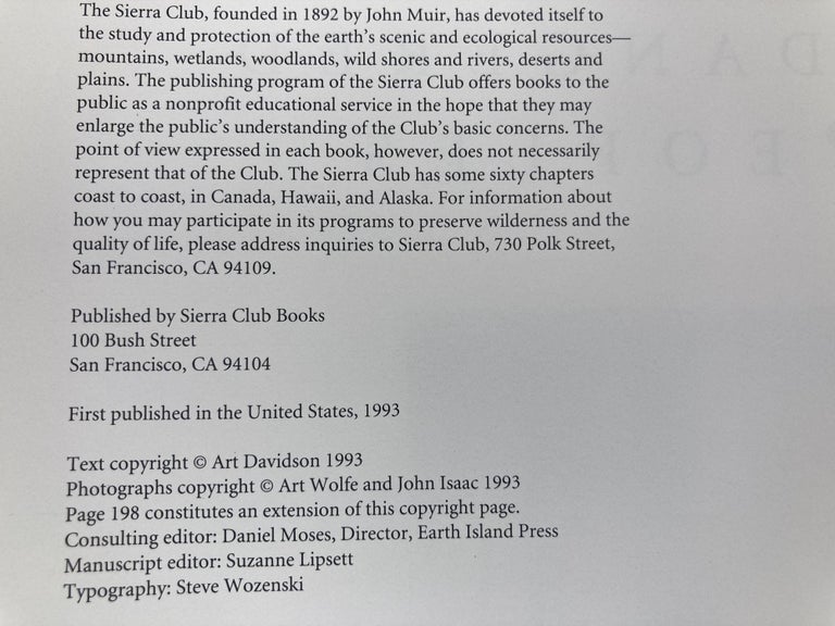 Endangered People by Art Davidson Hardcover Book, 1993 For Sale at 1stDibs